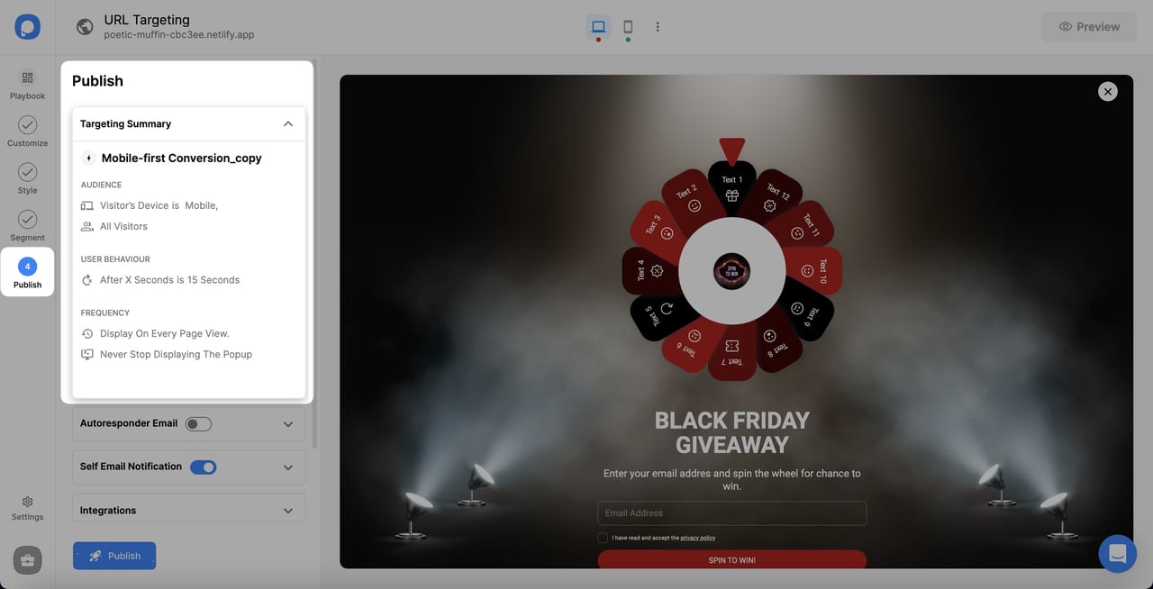 How URL Targeting Works in Popupsmart
