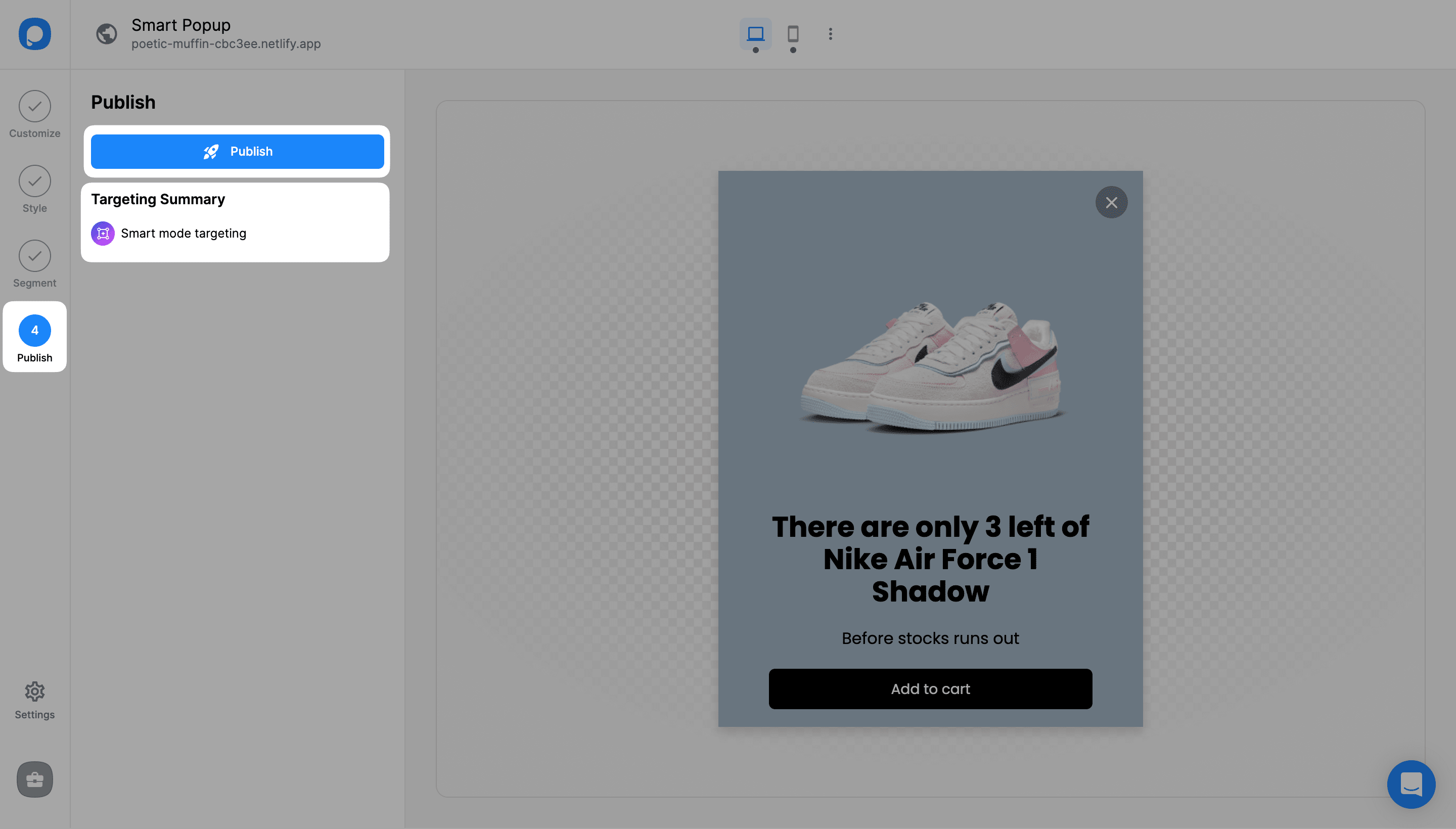 Smart Mode Targeting Backed with AI Technology