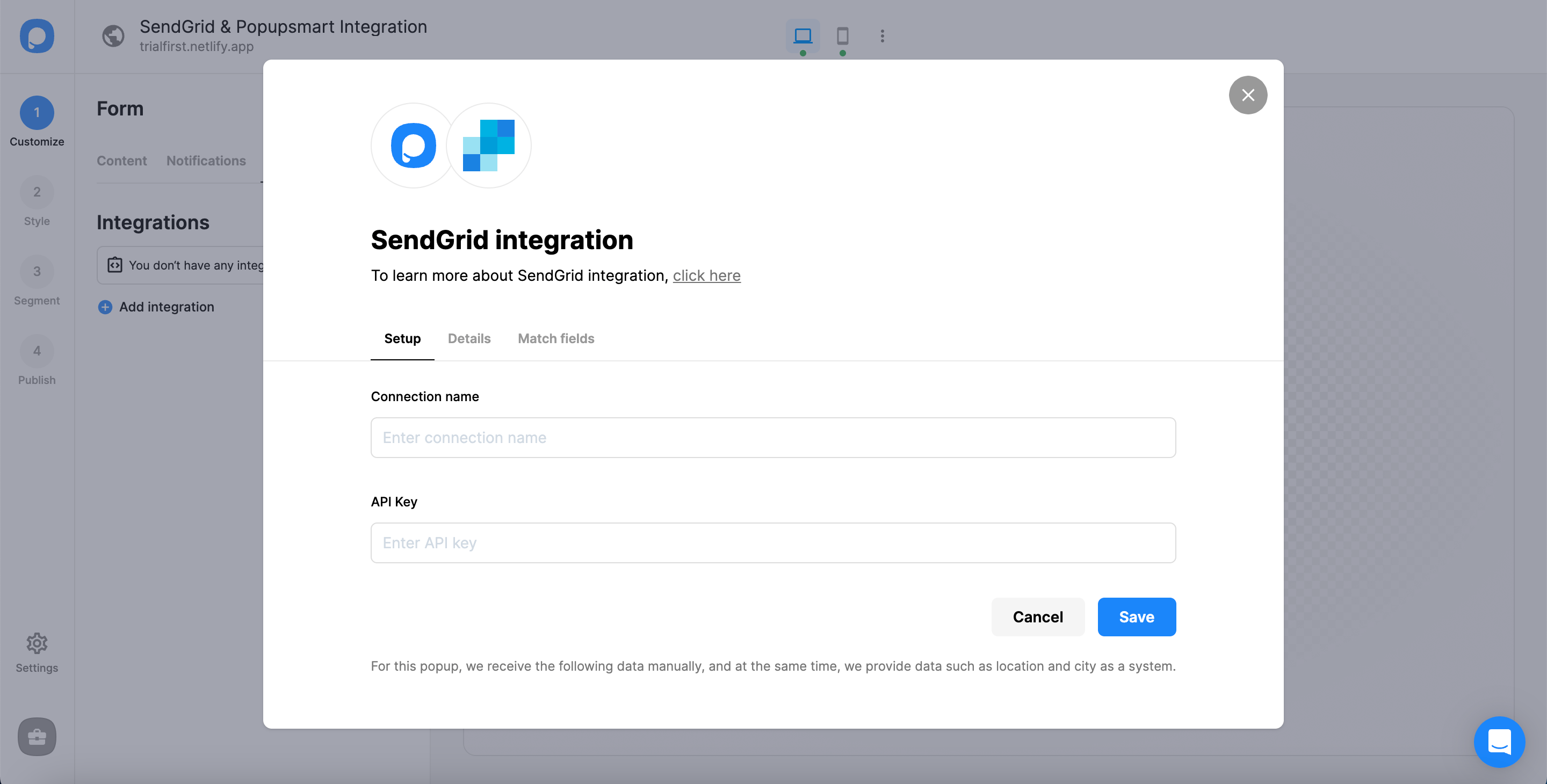 How to Integrate Your Popupsmart Account with SendGrid?