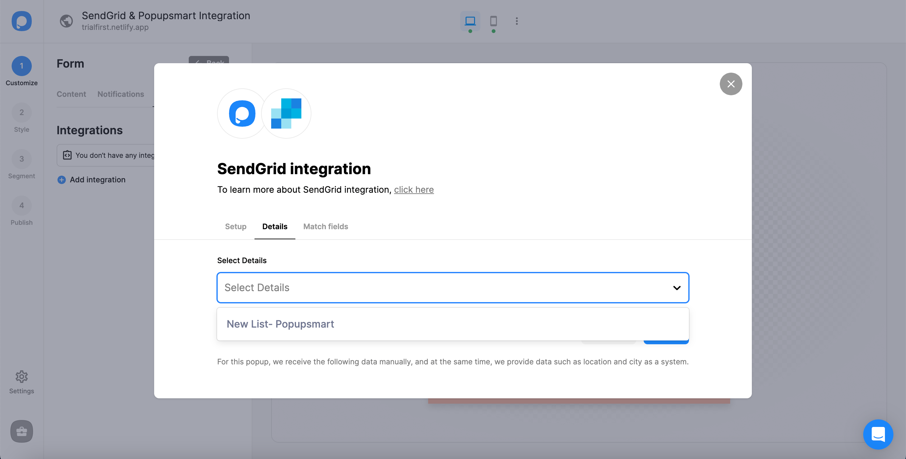 How to Integrate Your Popupsmart Account with SendGrid?