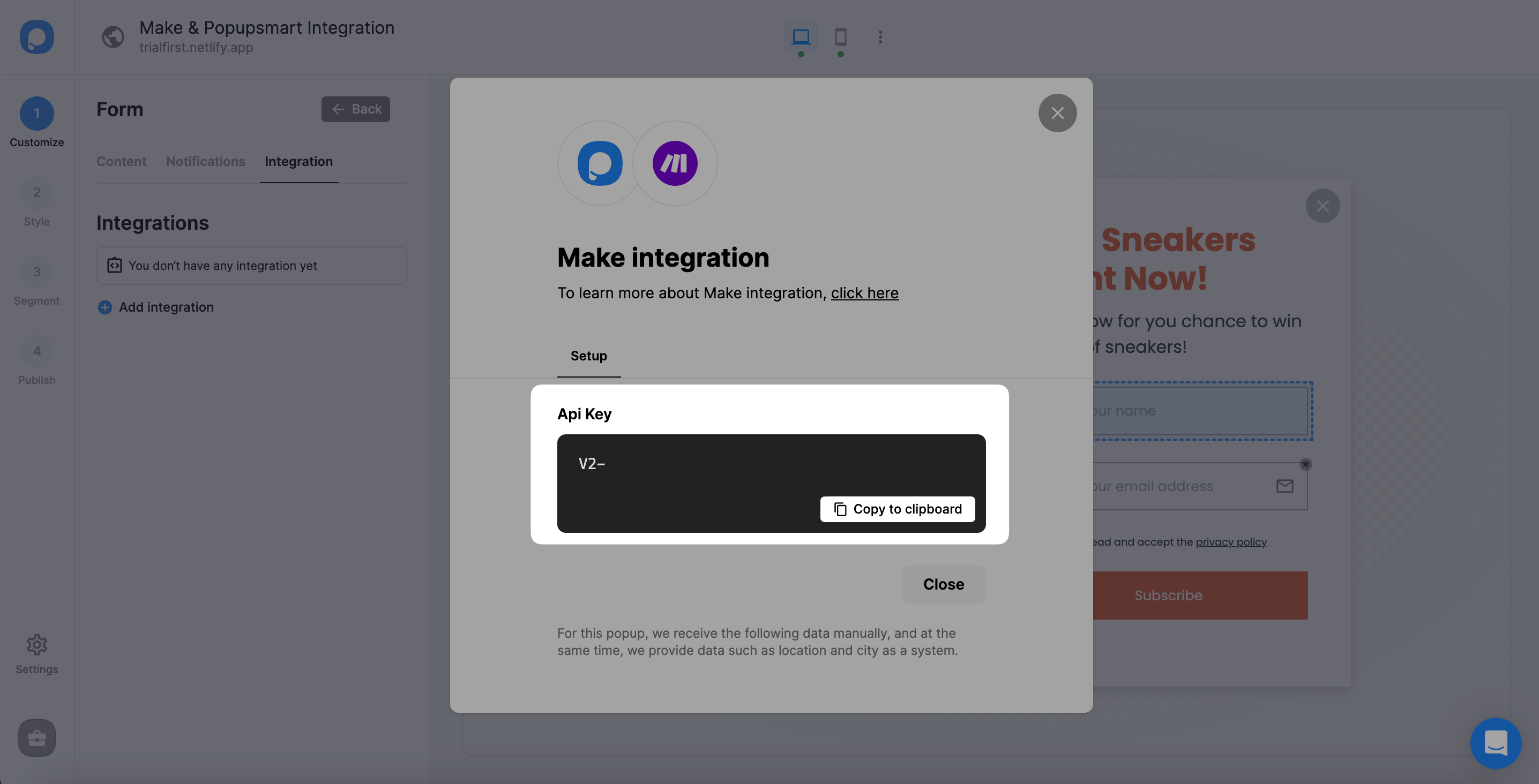 How to Integrate Popupsmart with Make