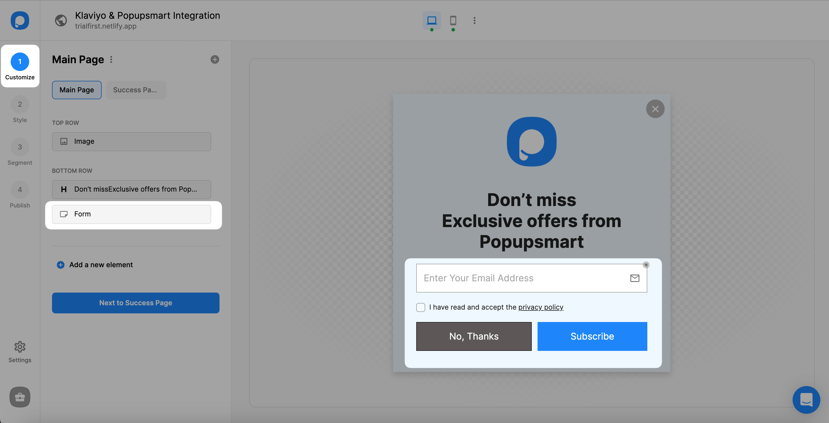 How to Integrate Klaviyo with Popupsmart?