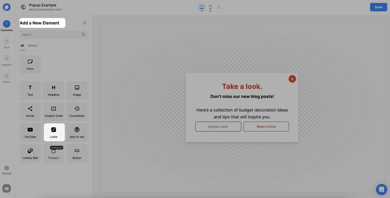 How to Add an Animation to a Popup?