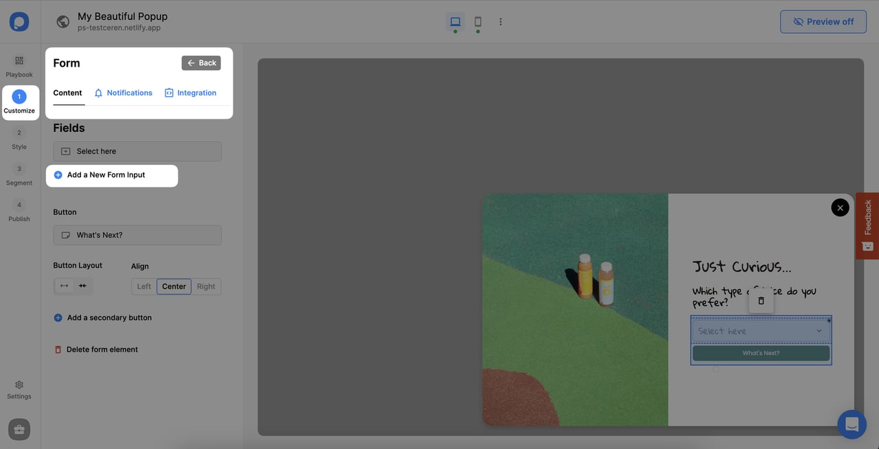 How to Add Hidden Inputs to Your Popup Campaigns?