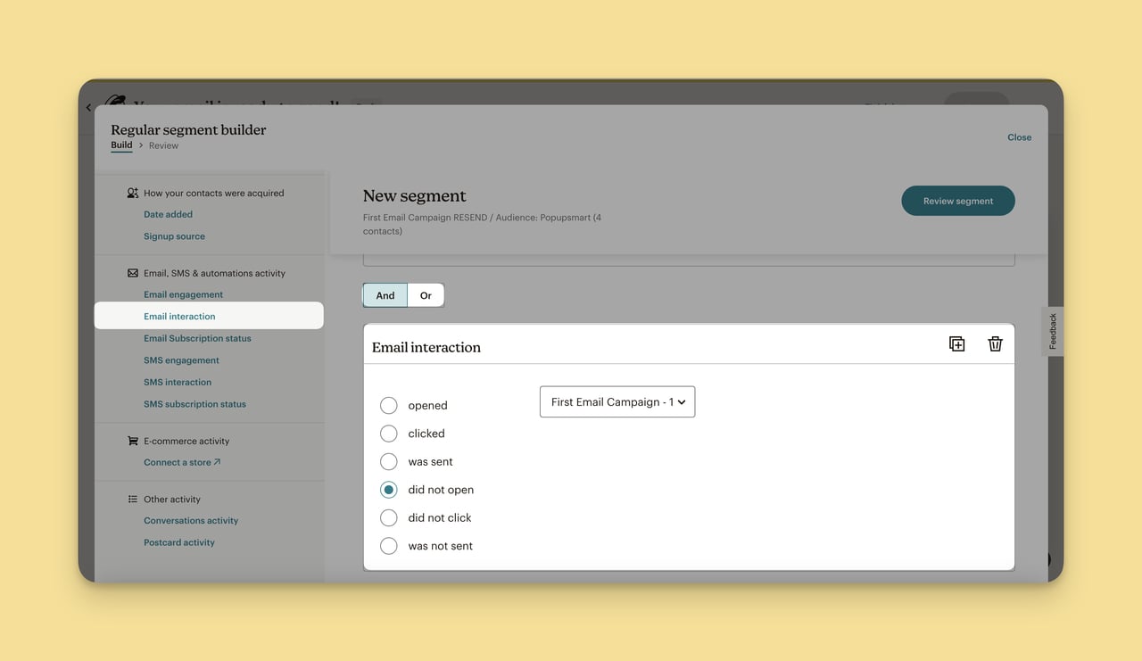 How to Resend an Unopened Campaign in MailChimp