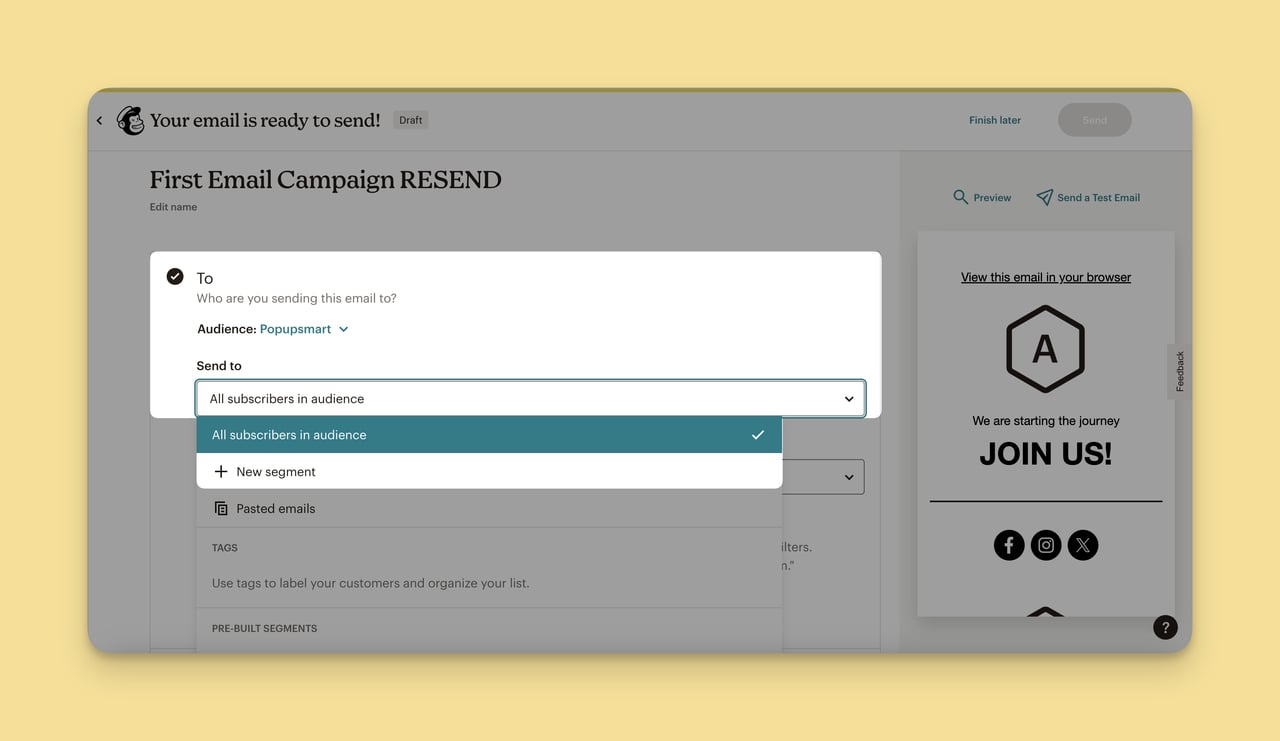 How to Resend an Unopened Campaign in MailChimp