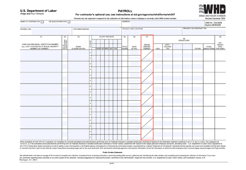 How to Fill out a WH-347 Form for Federal Projects