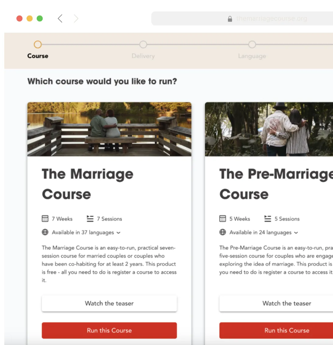 The Marriage Course builder - The Marriage Course