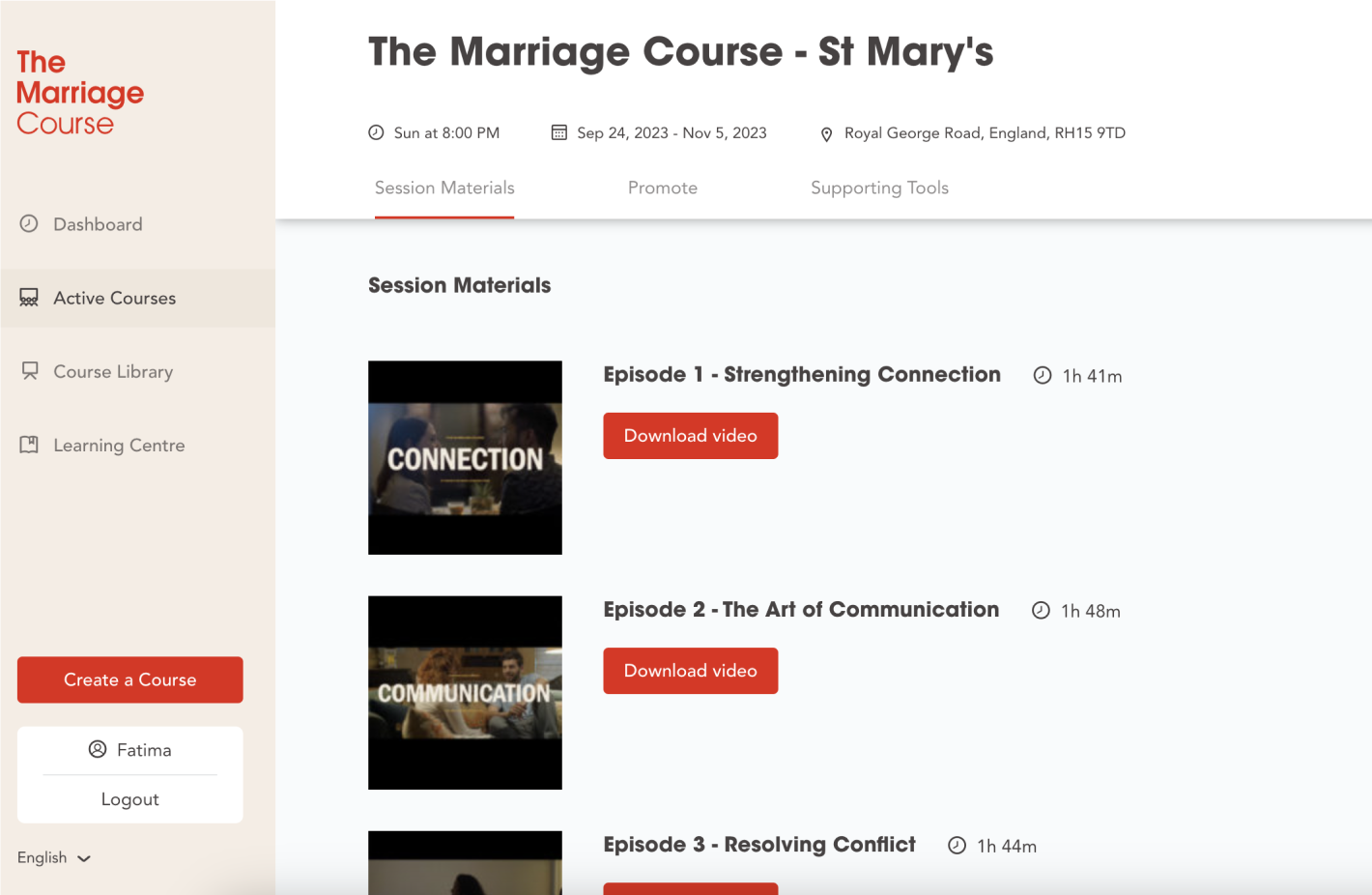 The Marriage Course builder - The Marriage Course