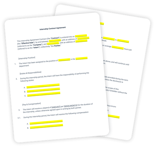 Download Free Internship Contract Agreement Template