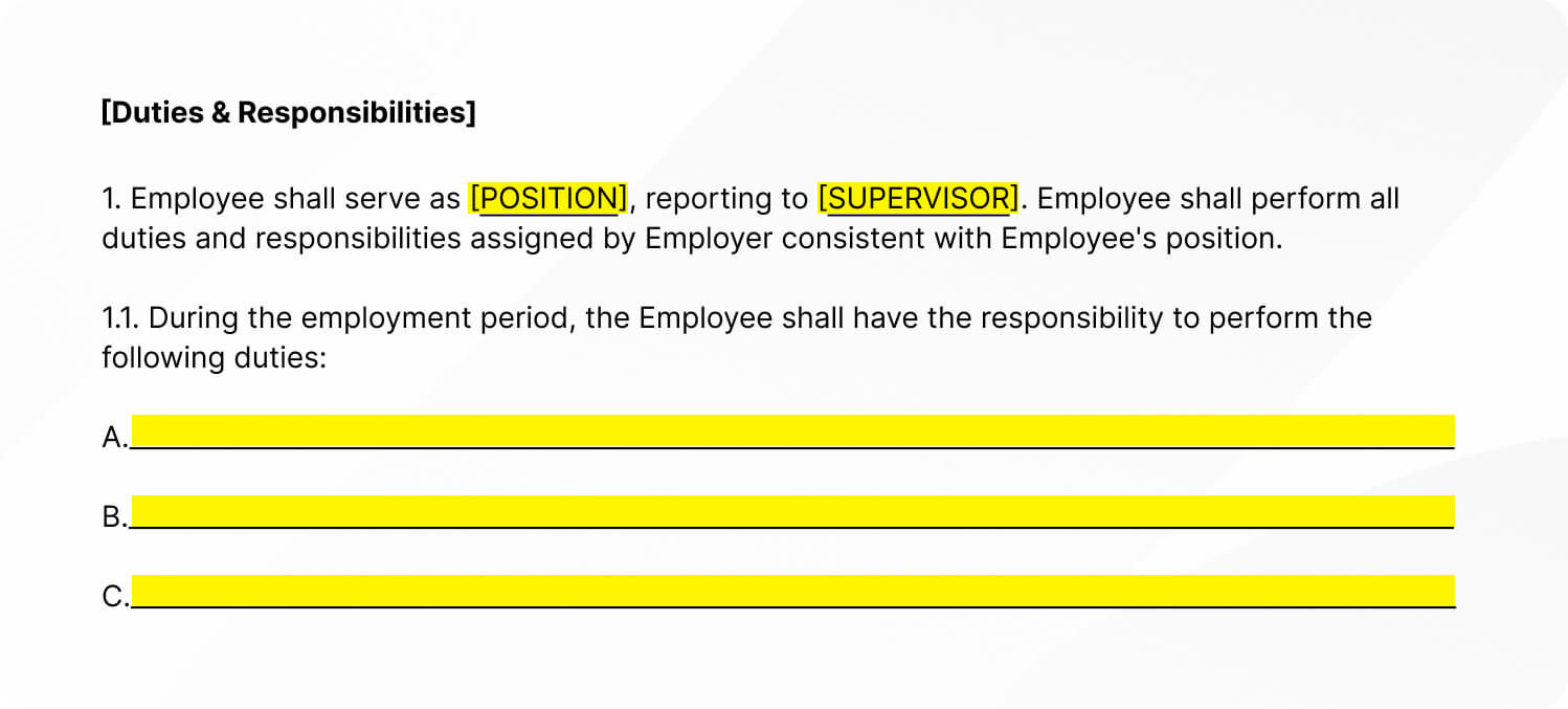 Download Free Employment Contract Agreement Template