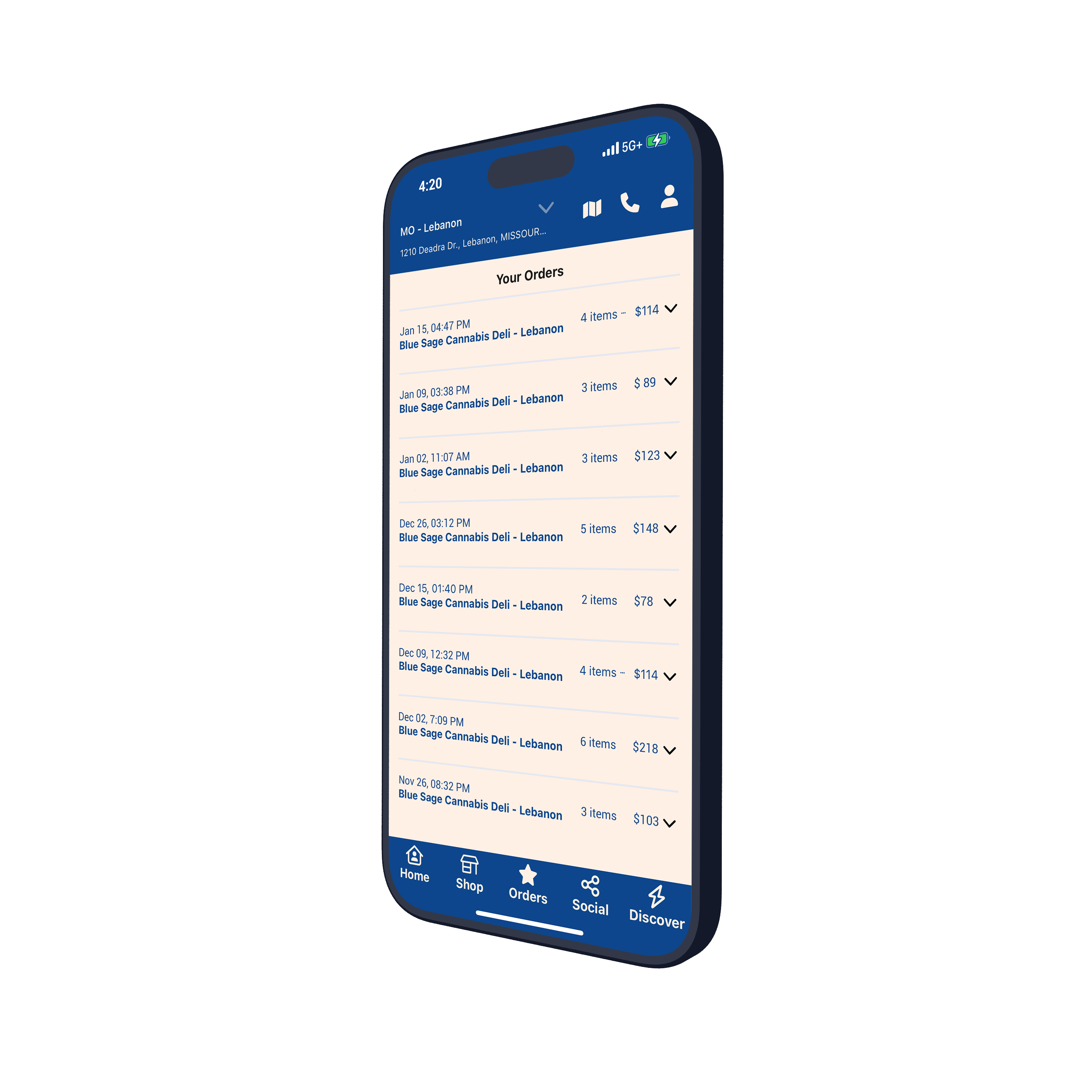Mobile App | Blue Sage Cannabis Deli