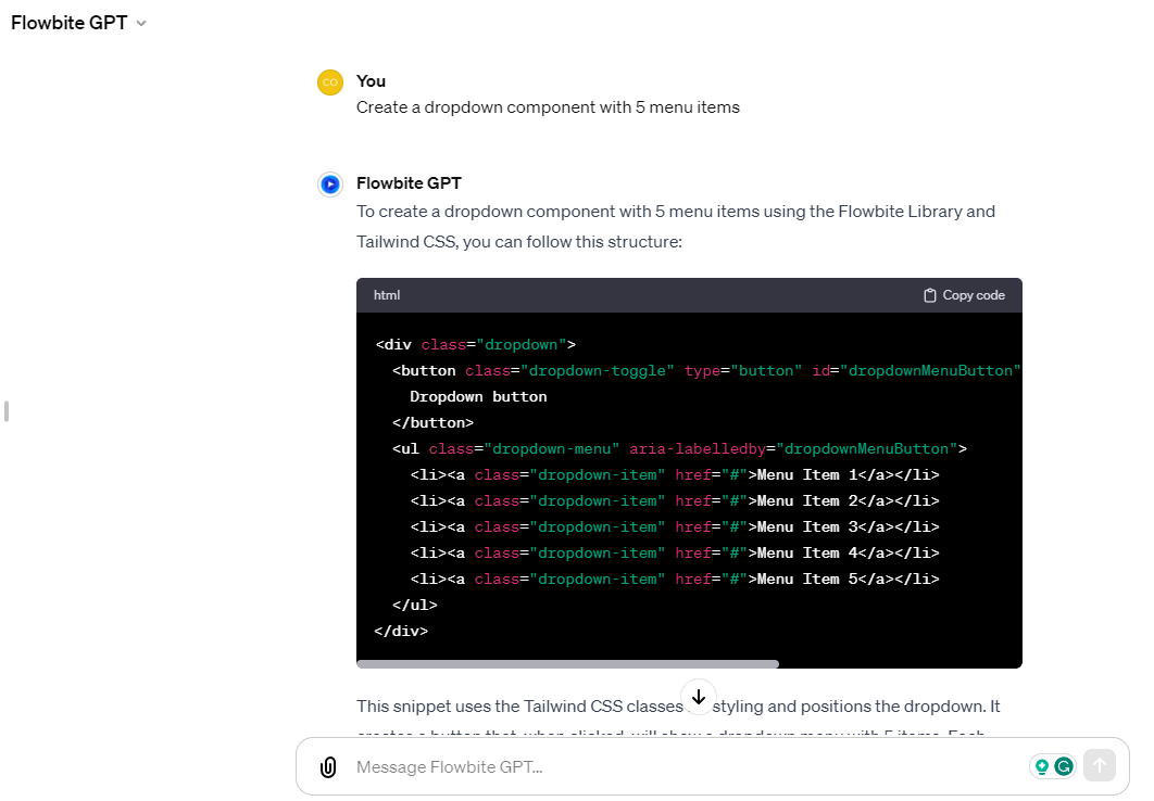 Flowbite GPT on GPT Review | The world's largest & most trusted source ...