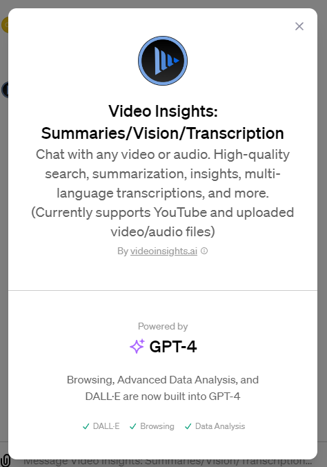 Video Insights: Summaries/Vision/Transcription on GPT Review | The ...