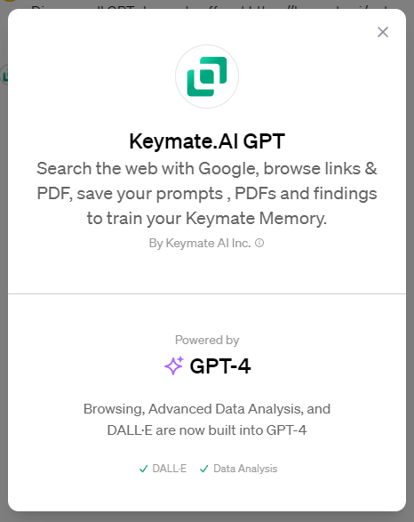 Keymate.AI GPT on GPT Review | The world's largest & most trusted source on GPTs.