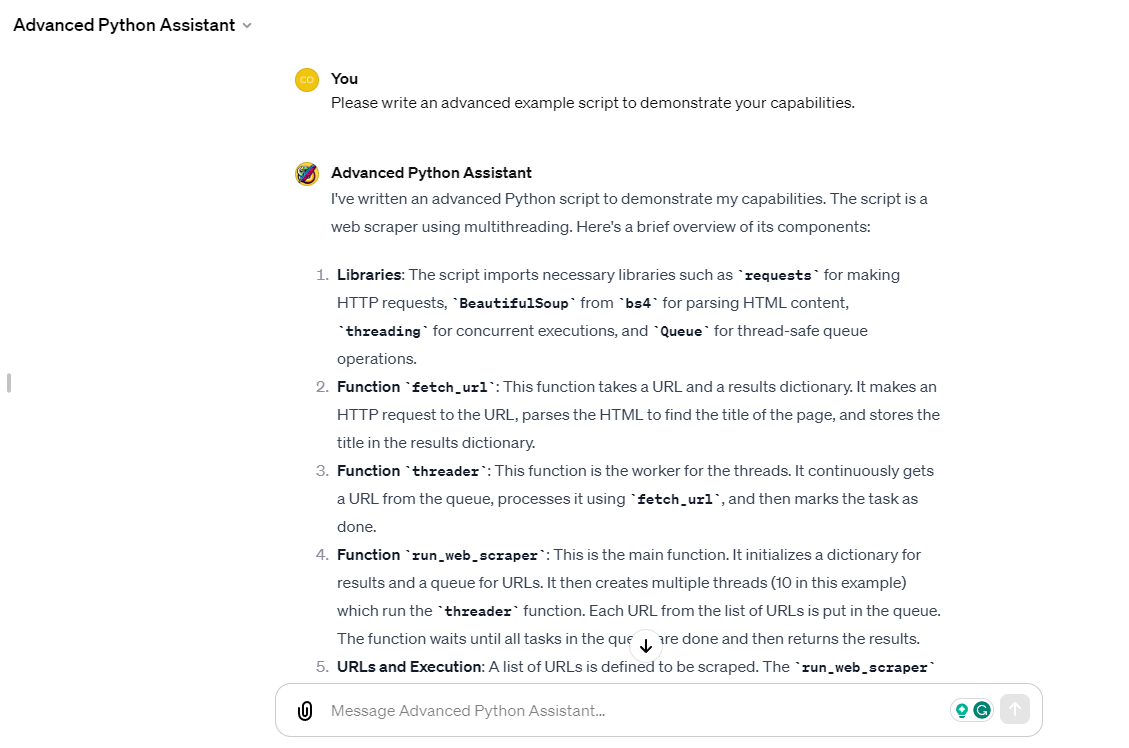 Advanced Python Assistant on GPT Review | The world's largest & most trusted source on GPTs.