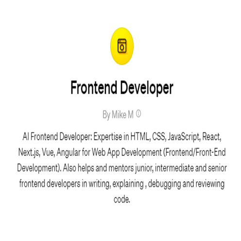 Frontend Developer on GPT Review | The world's largest & most trusted source on GPTs.
