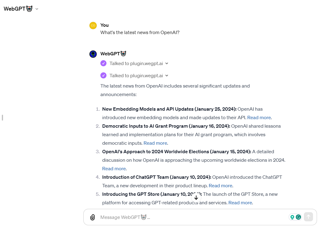 WebGPT on GPT Review | The world's largest & most trusted source on GPTs.
