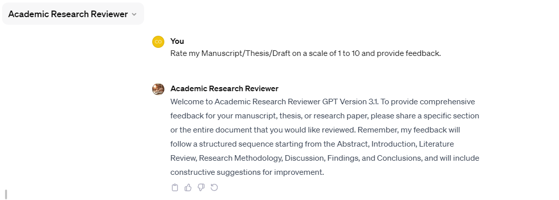 Academic Research Reviewer on GPT Review | The world's largest & most ...
