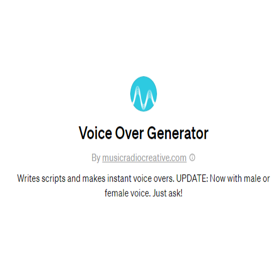 Voice Over Generator on GPT Review | The world's largest & most trusted source on GPTs.