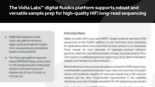 Volta Labs | Scalable, walk-away sample prep for high-quality HiFi long ...
