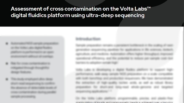 Volta Labs | Absence of cross contamination on the Volta Labs™ digital ...