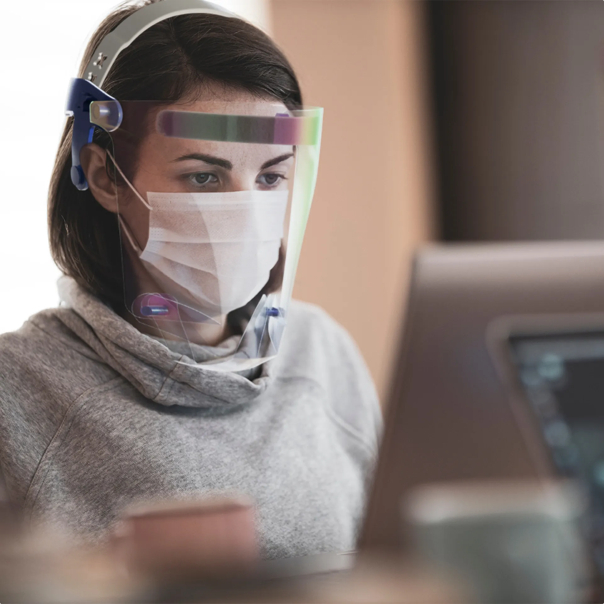 Face Shield Mask Design | Industrial Design | Violet Ease