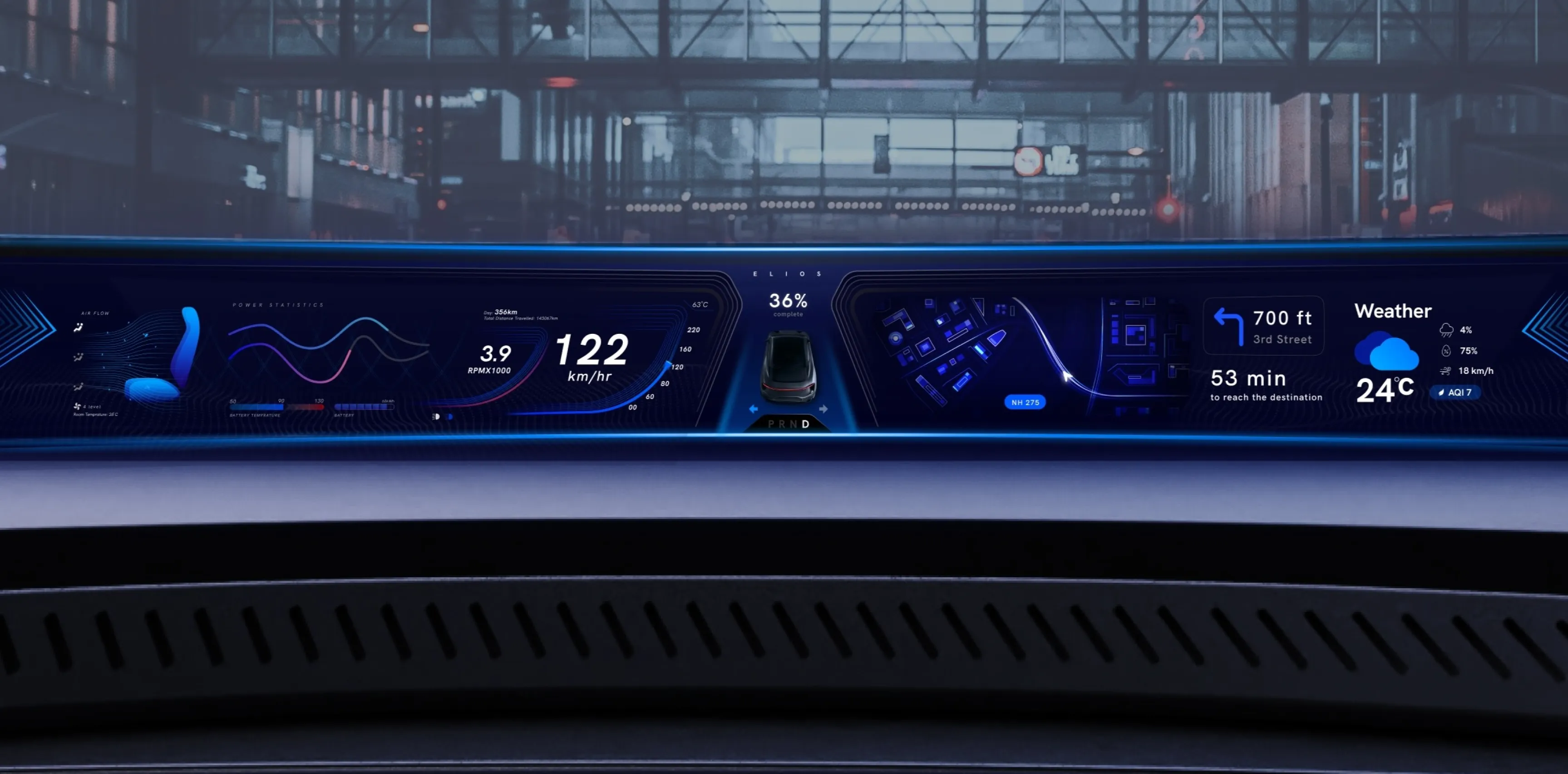 Autonomous Car Interface Design for Elios