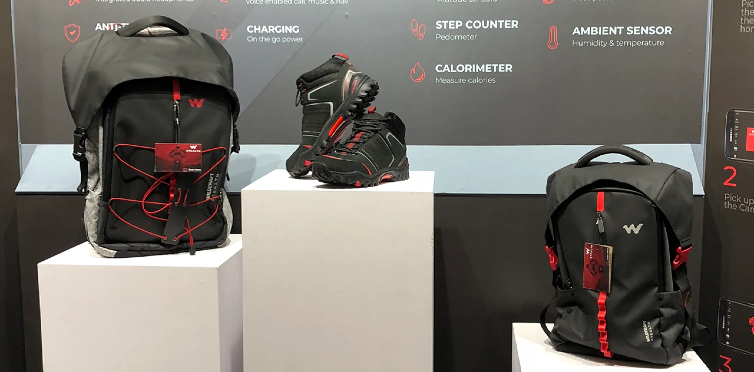 Smart backpack design for Wildcraft