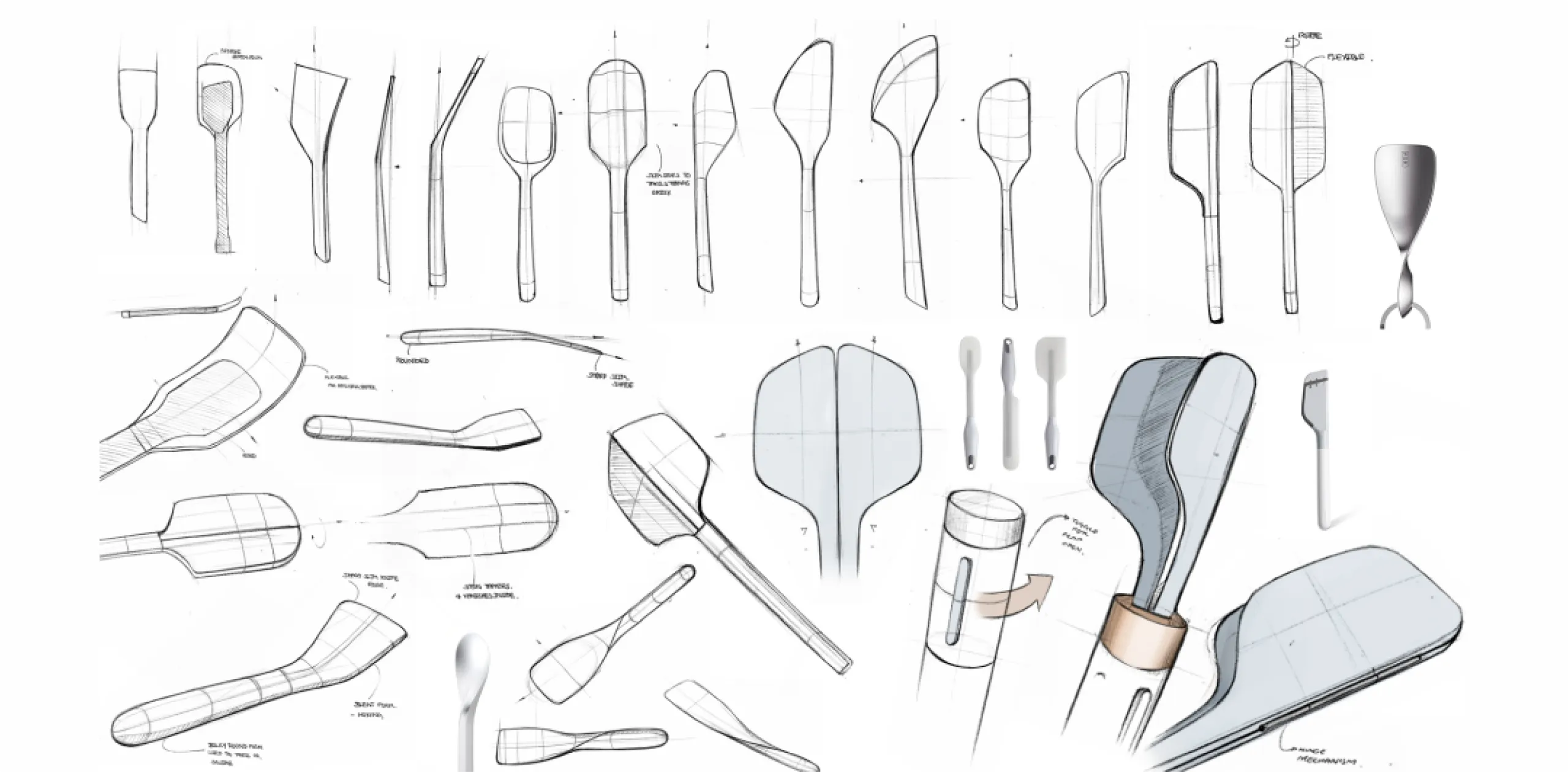 Flip - Silicone offset spatula design