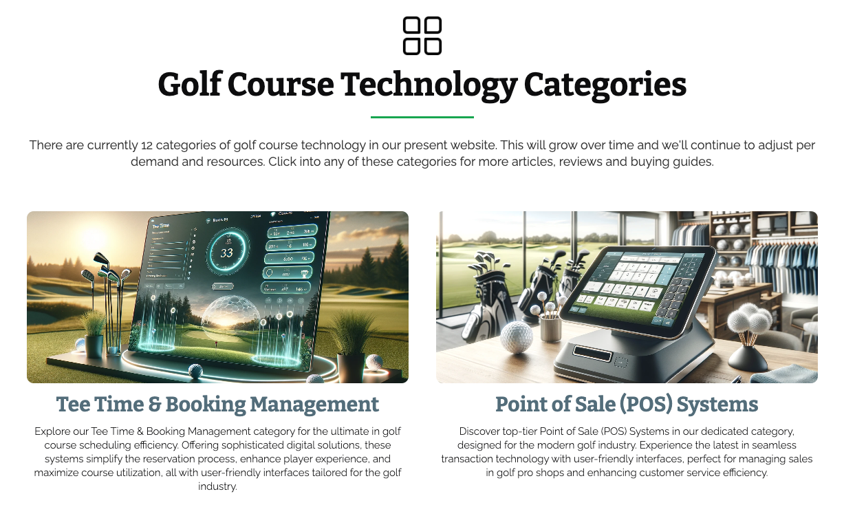 Categories | Golf Course Technology