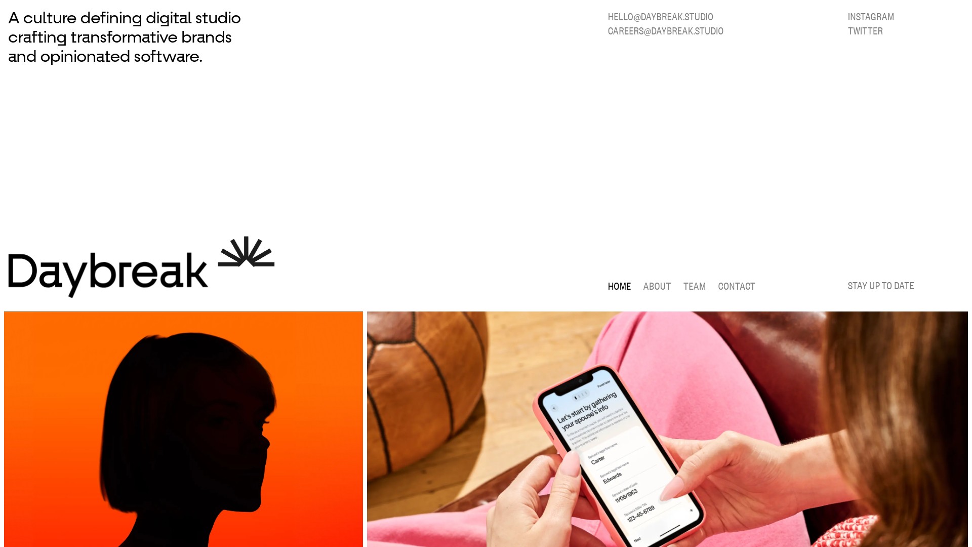 Daybreak — Portfolio Project — Curated Portfolios from Creatives