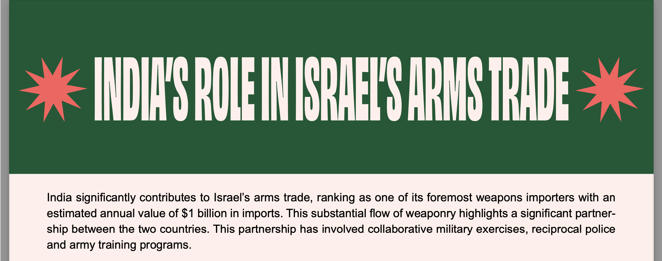 India's Role in Israel's Arms Trade — Workers in Palestine