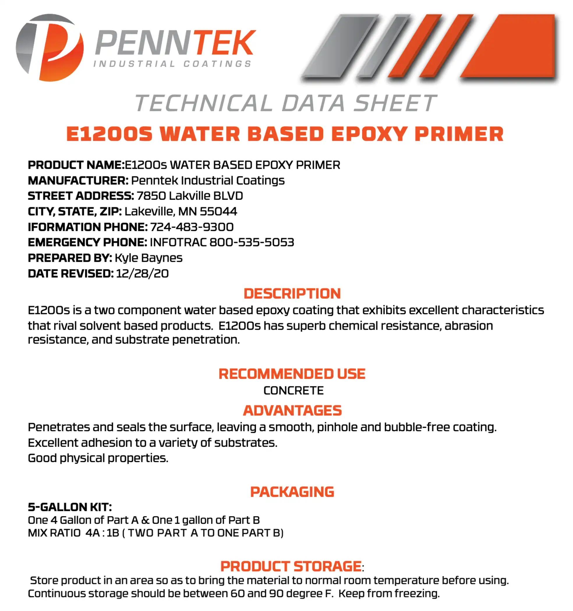 Data Sheets | Penntek Coatings