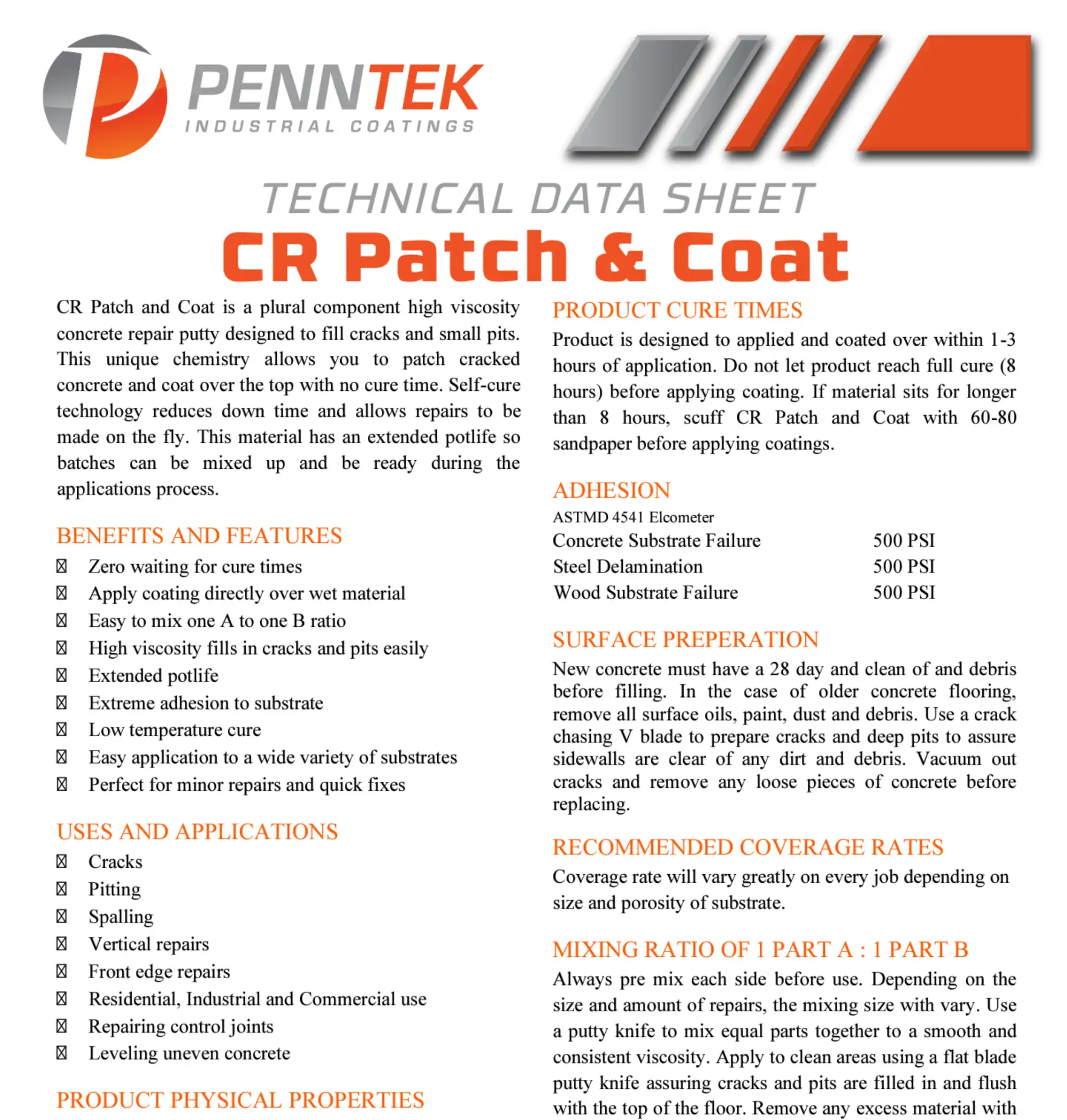 Data Sheets | Penntek Coatings