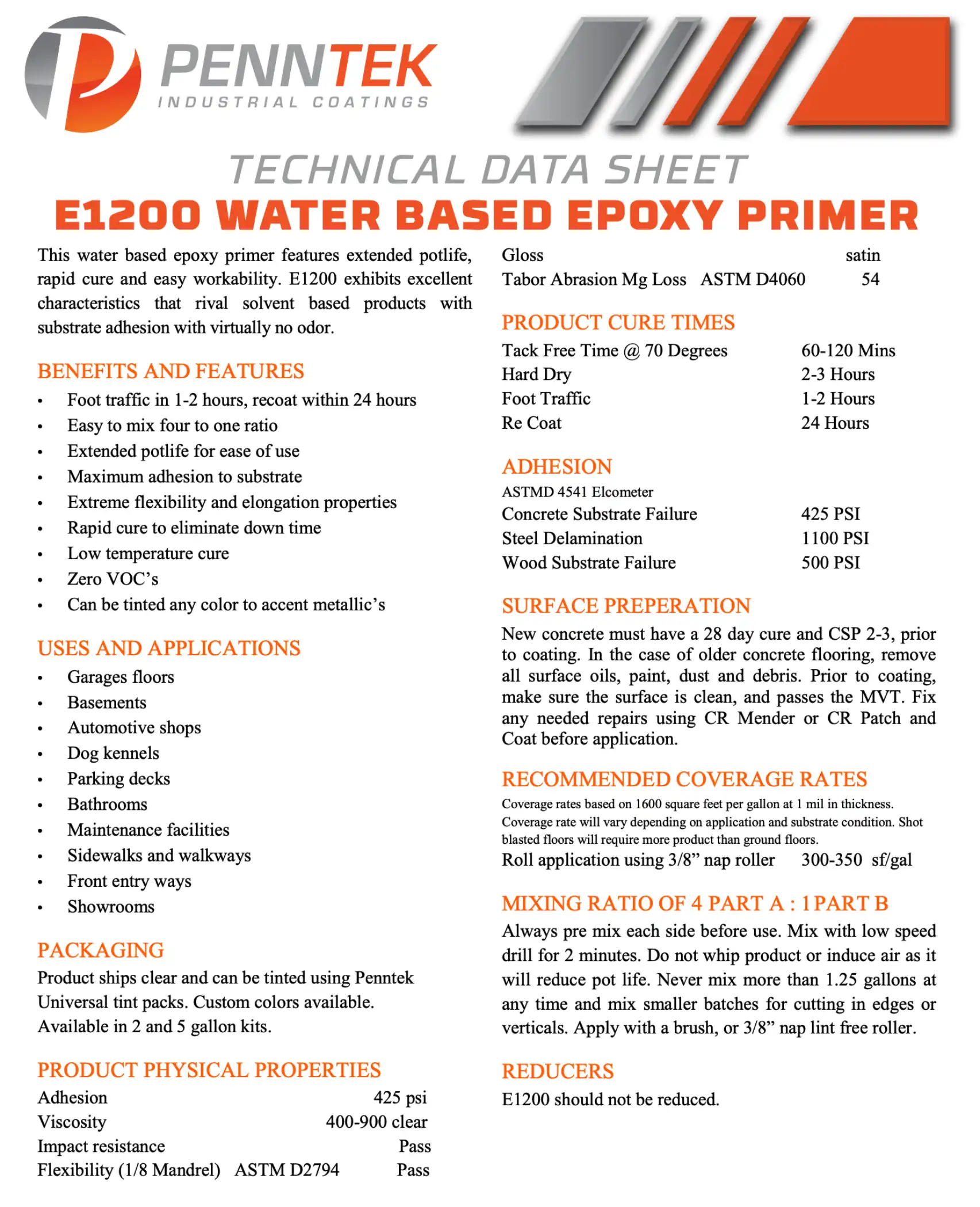 Data Sheets | Penntek Coatings
