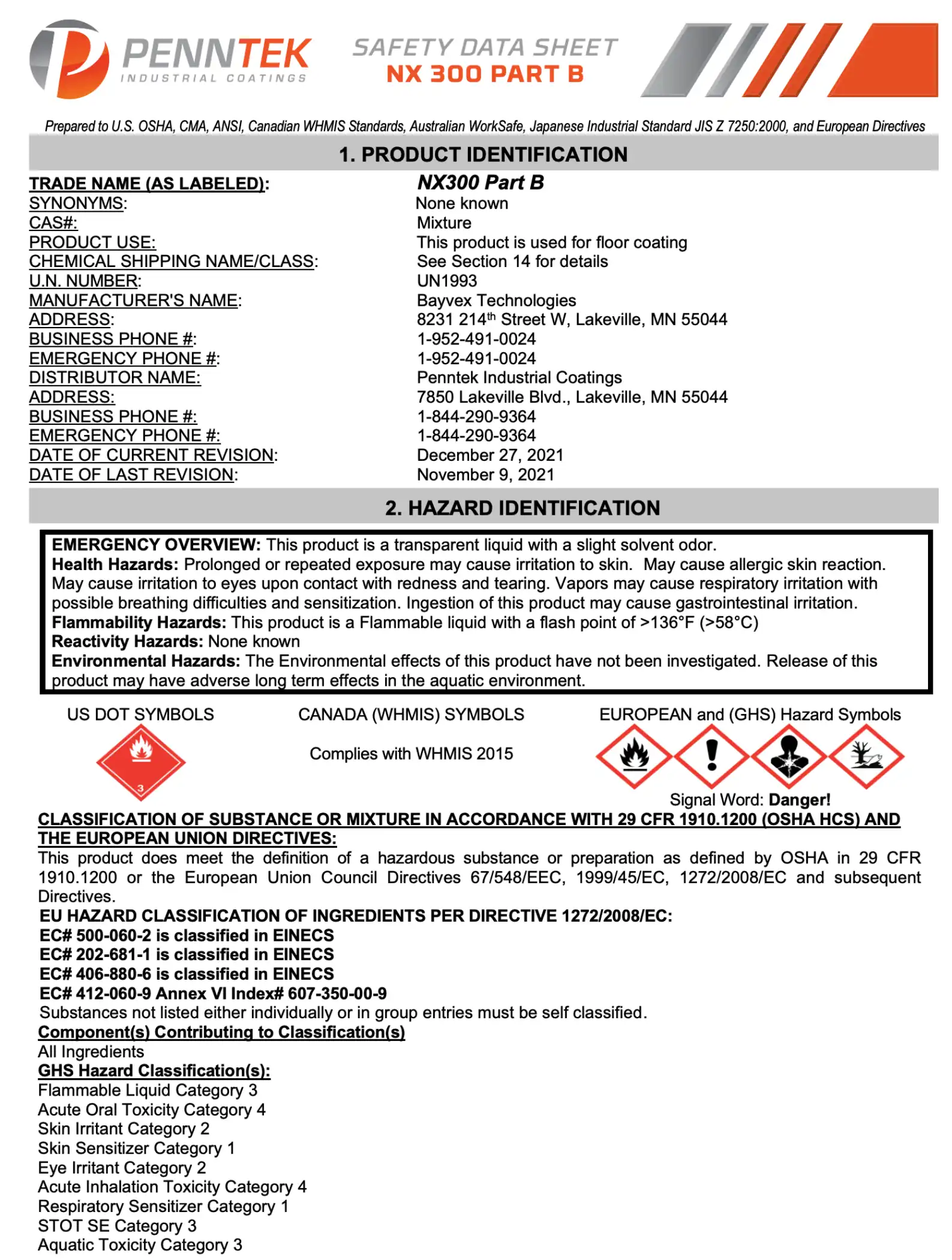Data Sheets | Penntek Coatings