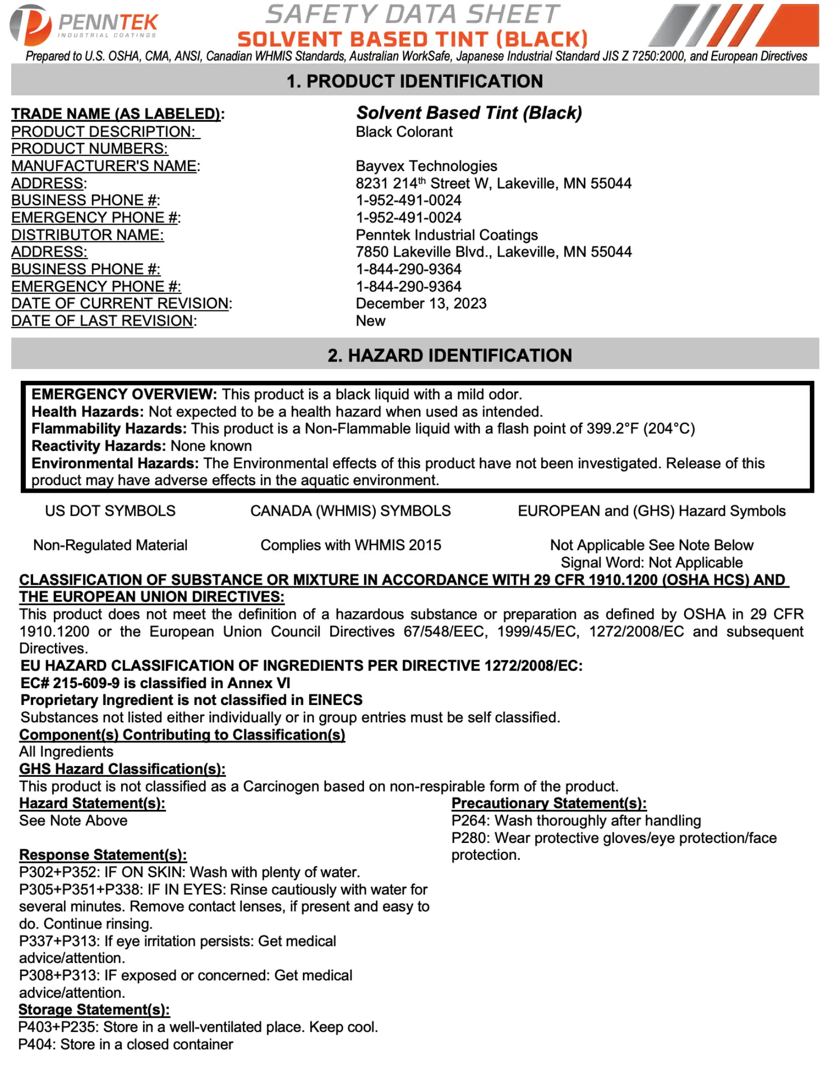 Data Sheets | Penntek Coatings