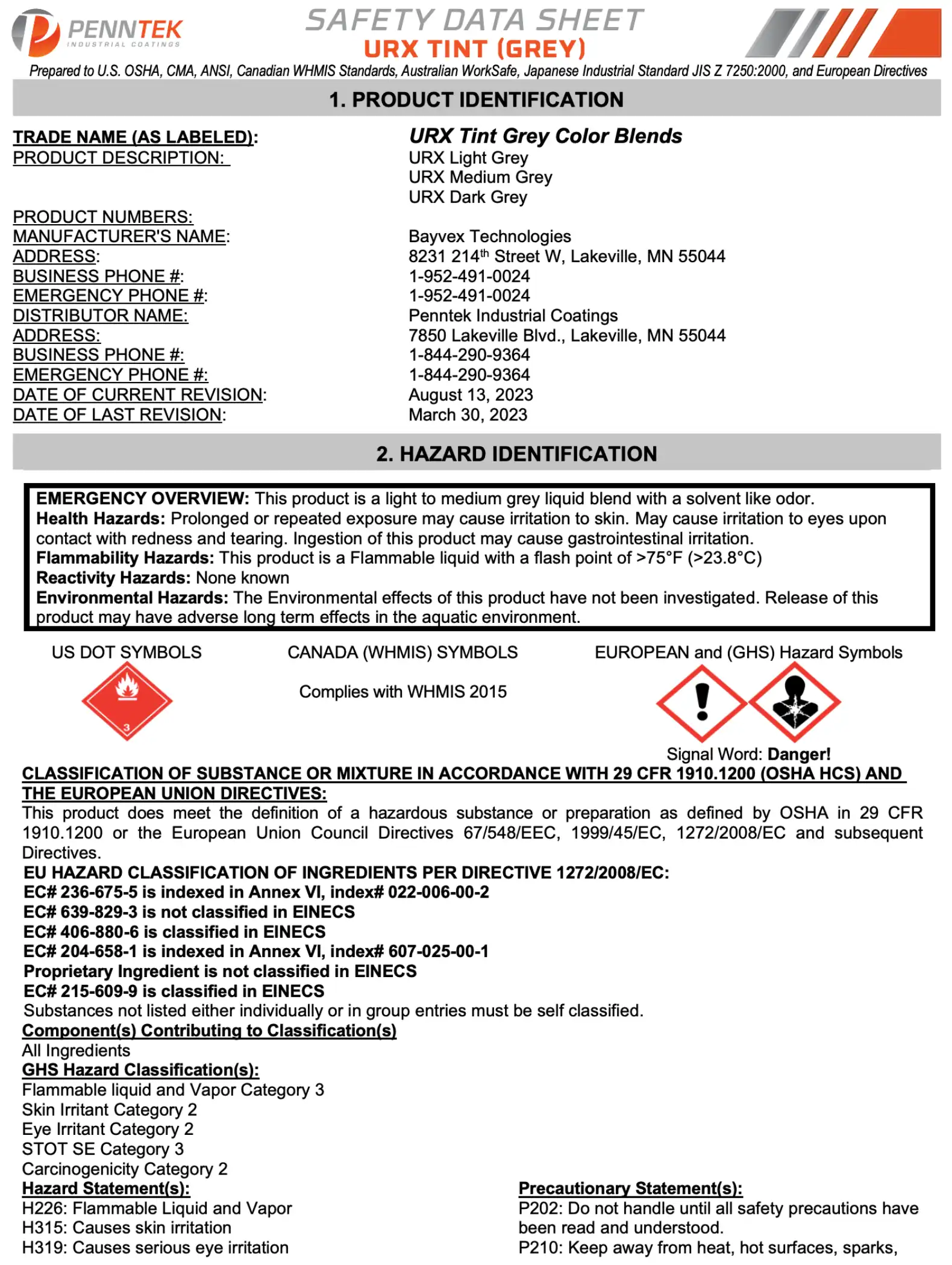 Data Sheets | Penntek Coatings