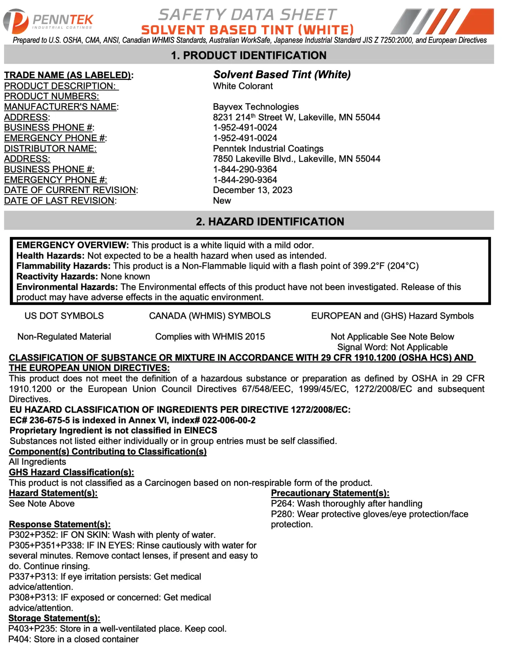 Data Sheets | Penntek Coatings