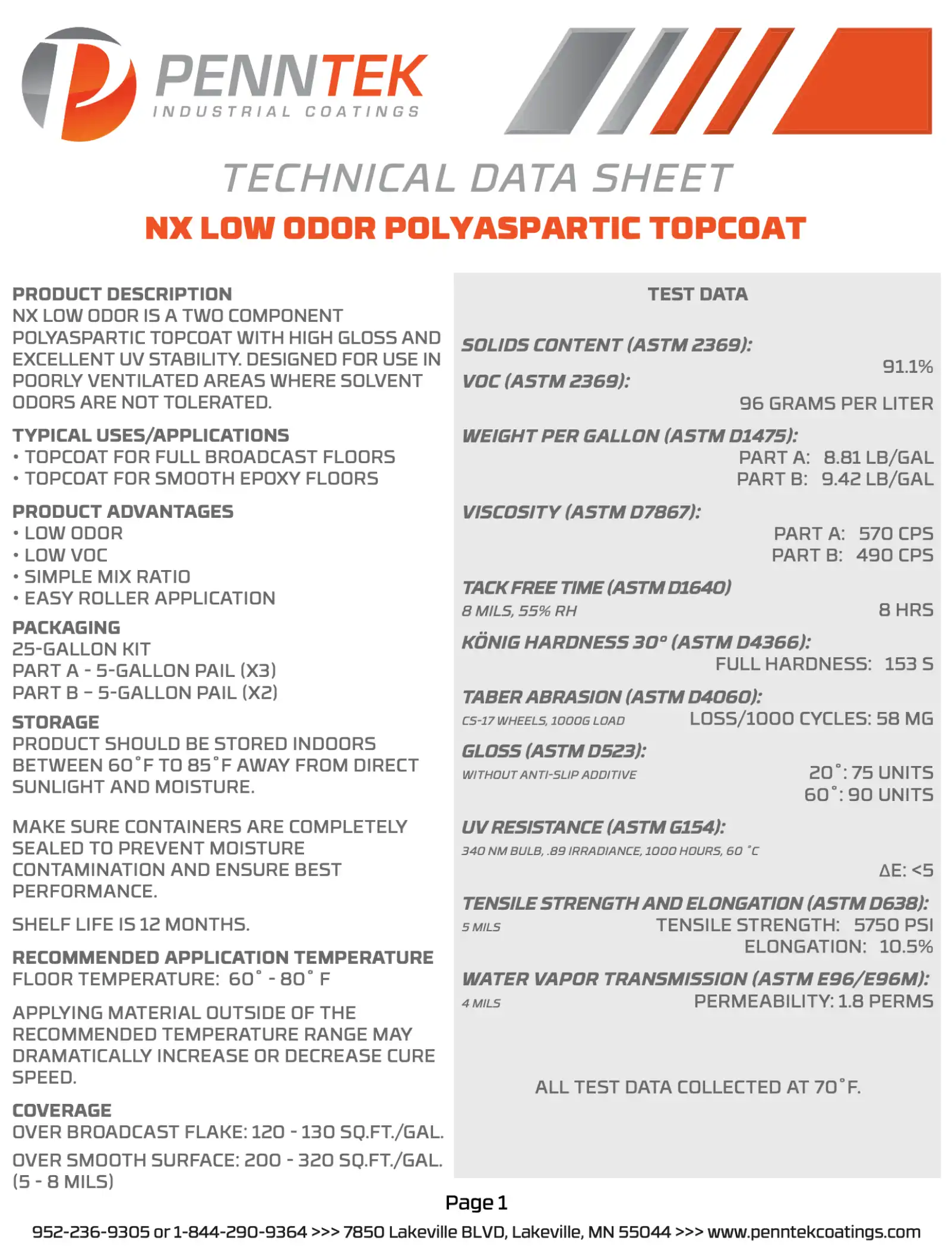 Data Sheets | Penntek Coatings