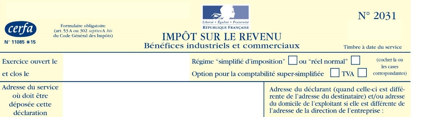 Formulaire 2031 : Comment le remplir ? Notre exemple