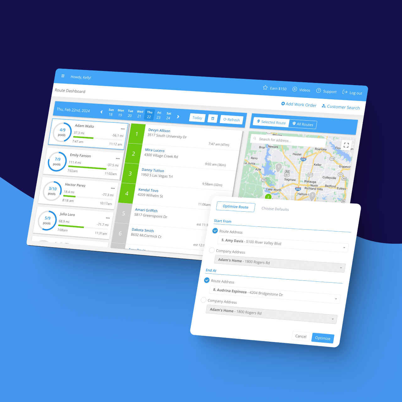 Skimmer Pool Service Software - Back Office Features