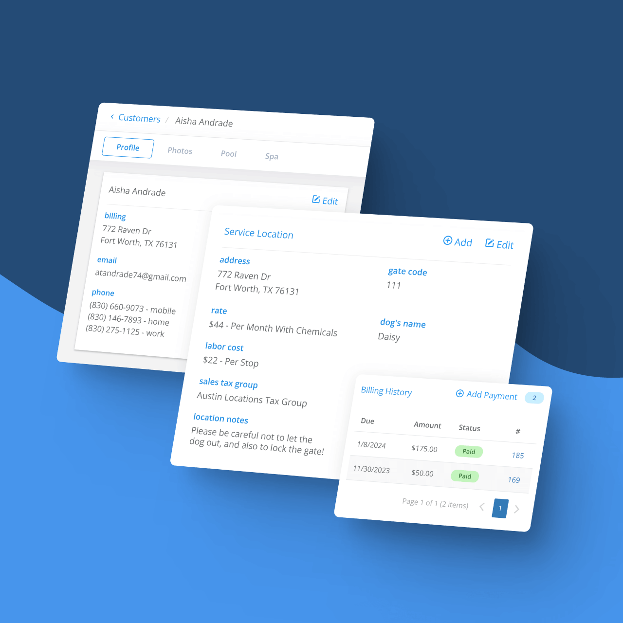 Pool Service Software - Demo