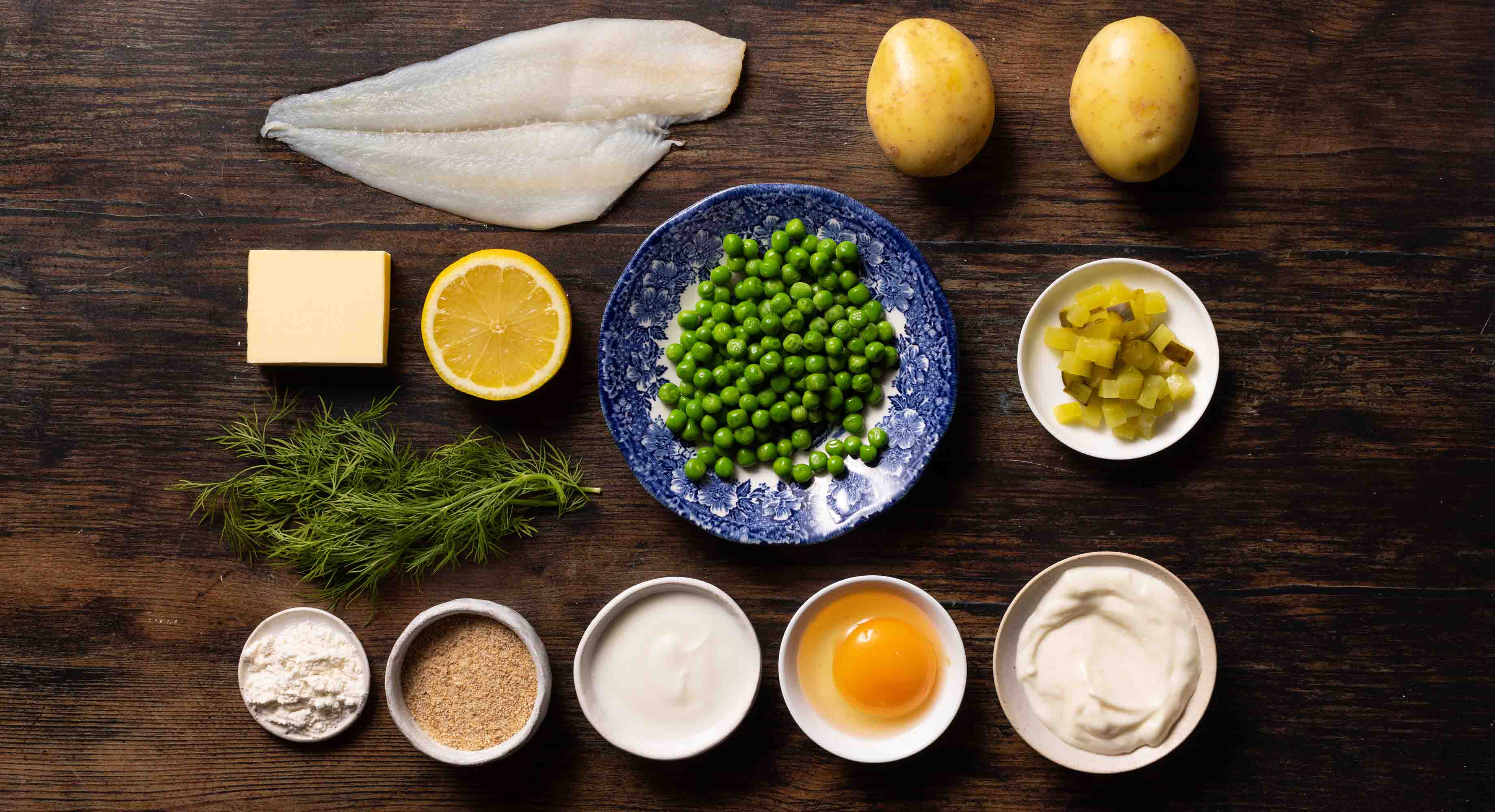 Breaded Yellowtail with Yoghurt Remoulade and Pea Puree || Canadian ...