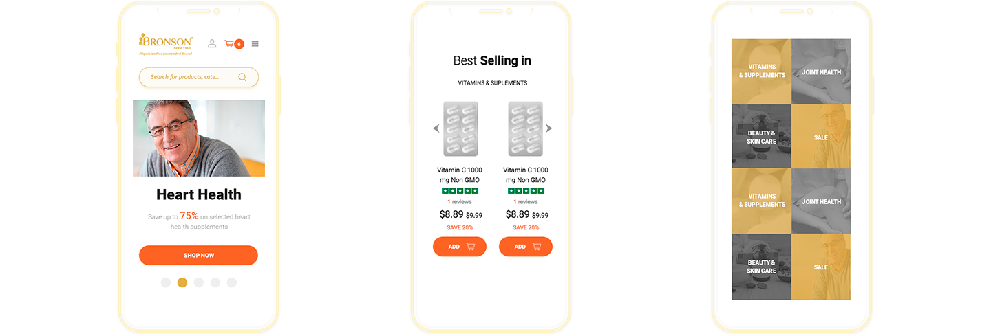 Bronson Vitamins - Merixstudio Clients