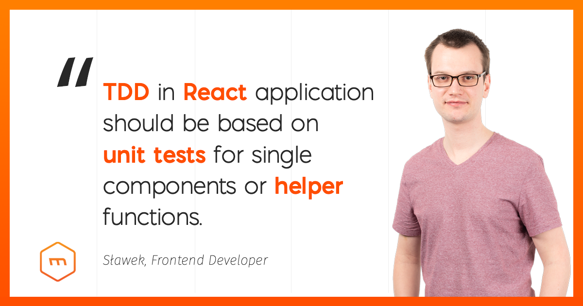 Test-driven development in React applications