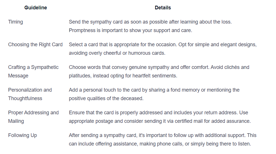 10 Etiquette Tips for Sending Sympathy Cards