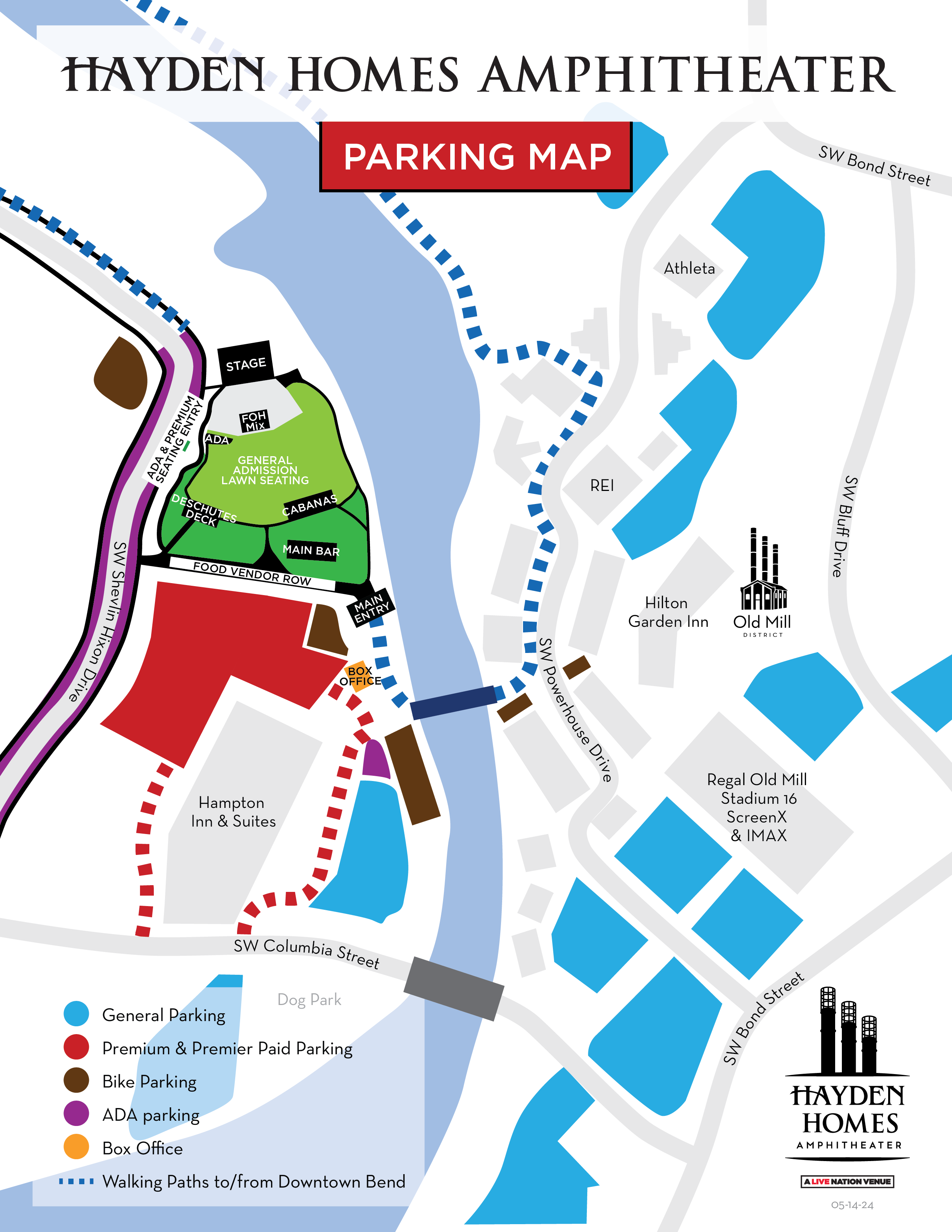 DIRECTIONS AND PARKING | Hayden Homes Amphitheater | Bend, OR