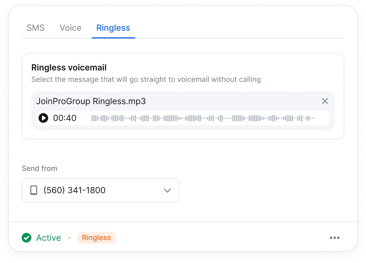Ringless Voicemail - Direct to Voicemail - Voicemail Drops